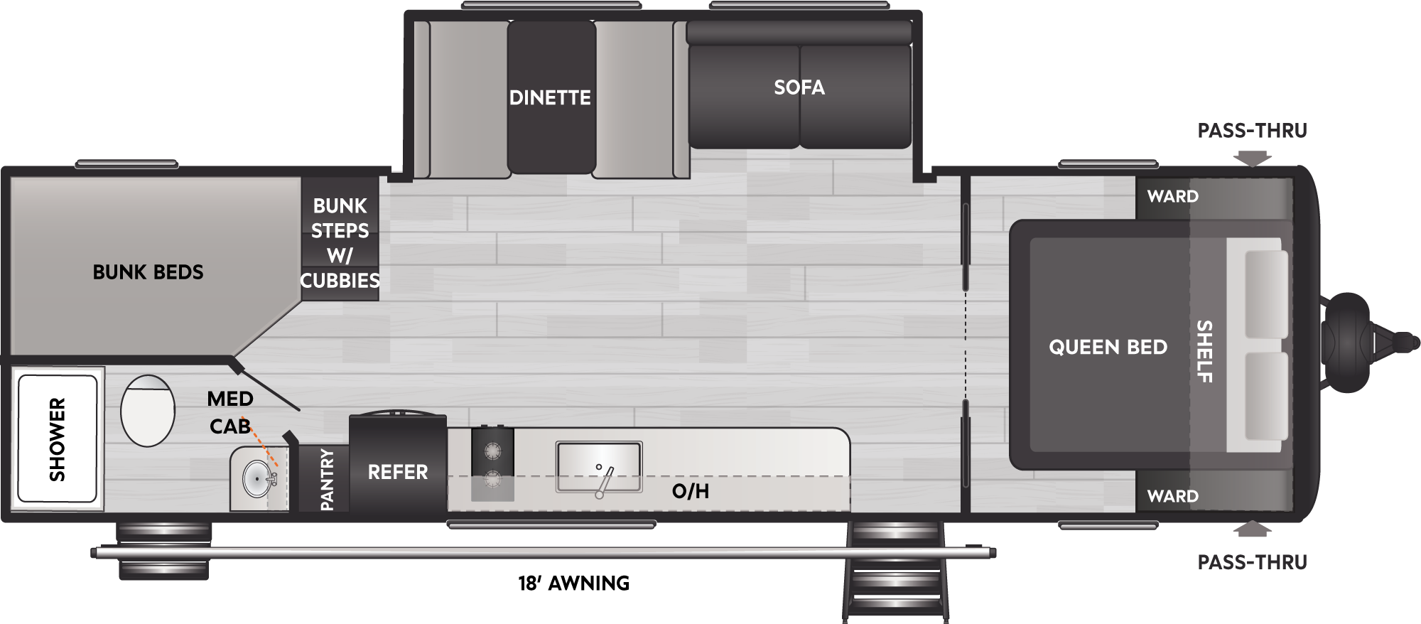 Coleman Light Comfort Travel Trailers - Model 26BX Floorplan - Keystone RV