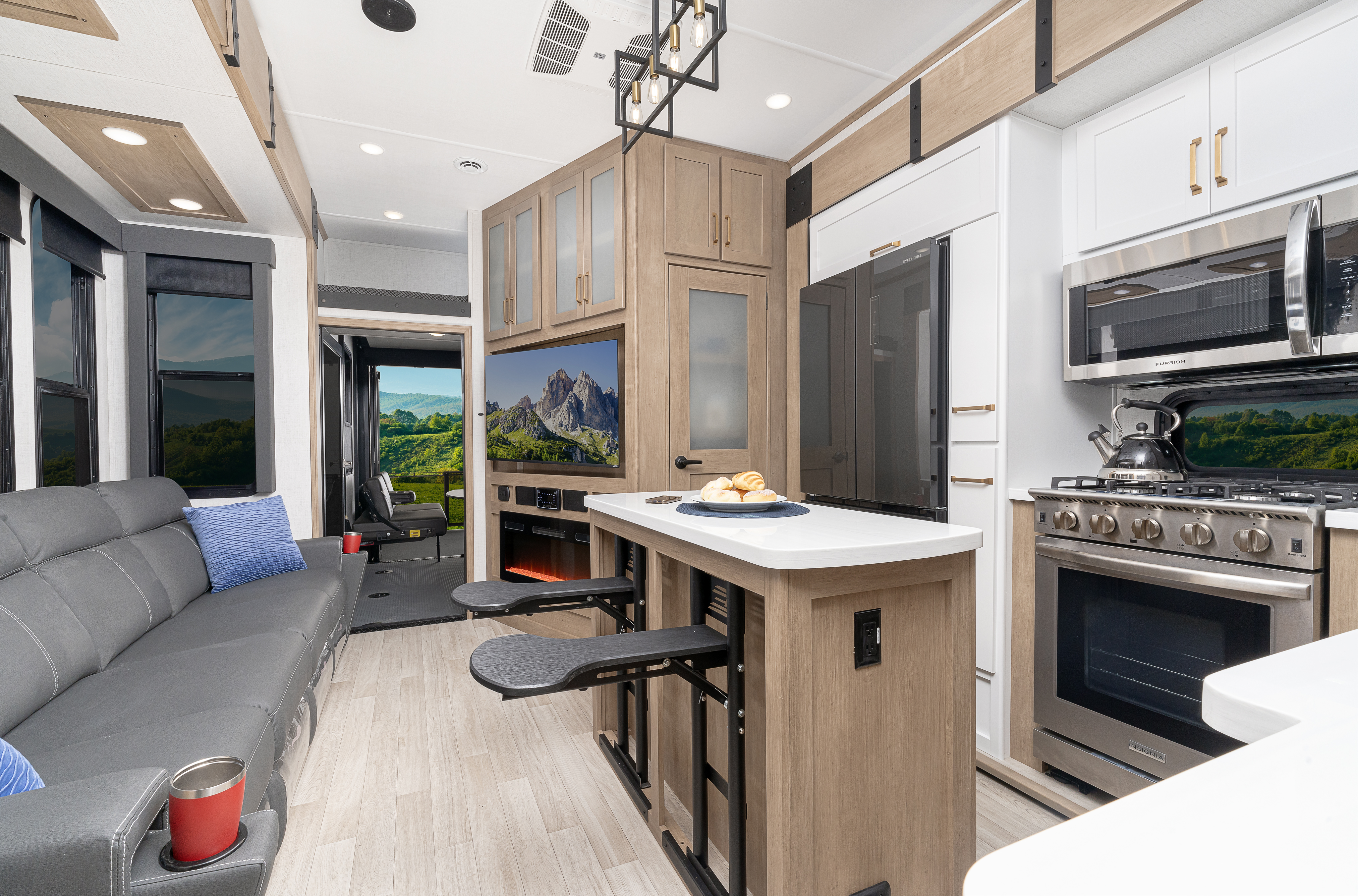 Carbon Toy Hauler Fifth Wheels - Model 360 Floorplan - Keystone RV