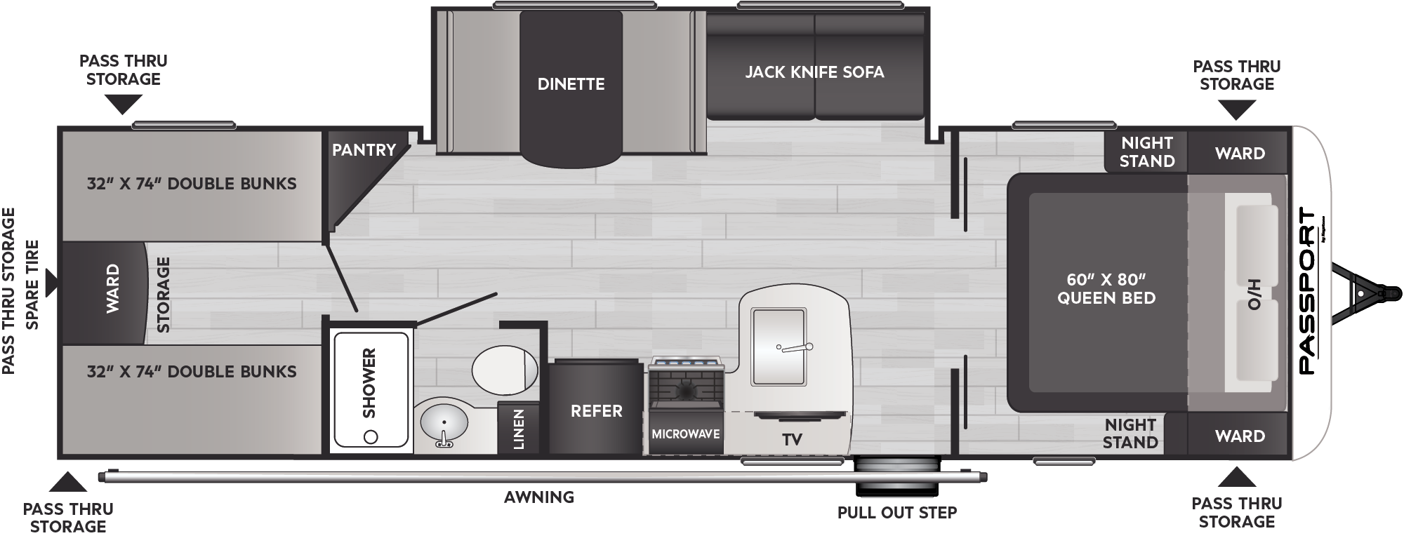 Passport Classic Travel Trailers Comfort Travel Trailers - Model 284QB ...