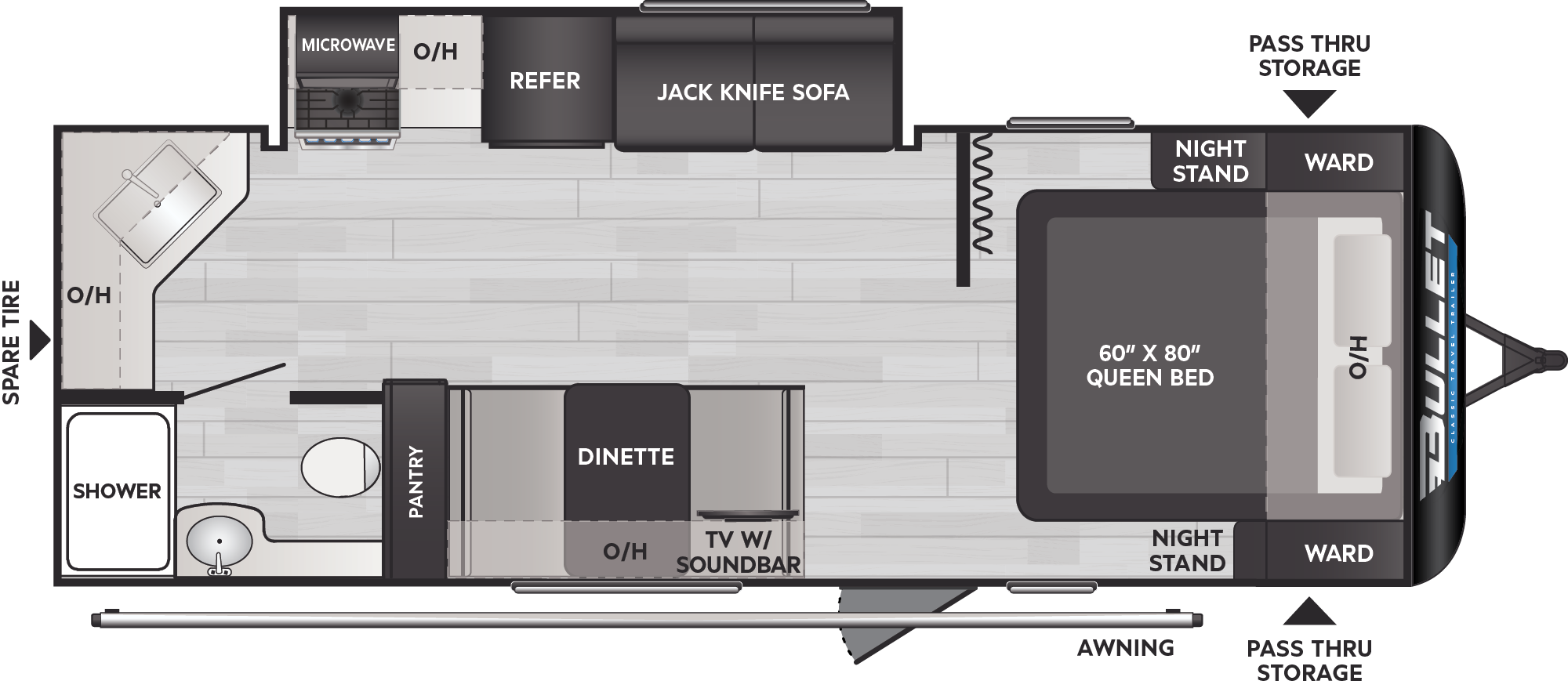 Bullet Classic Travel Trailers Comfort Travel Trailers - Model 2240RK ...