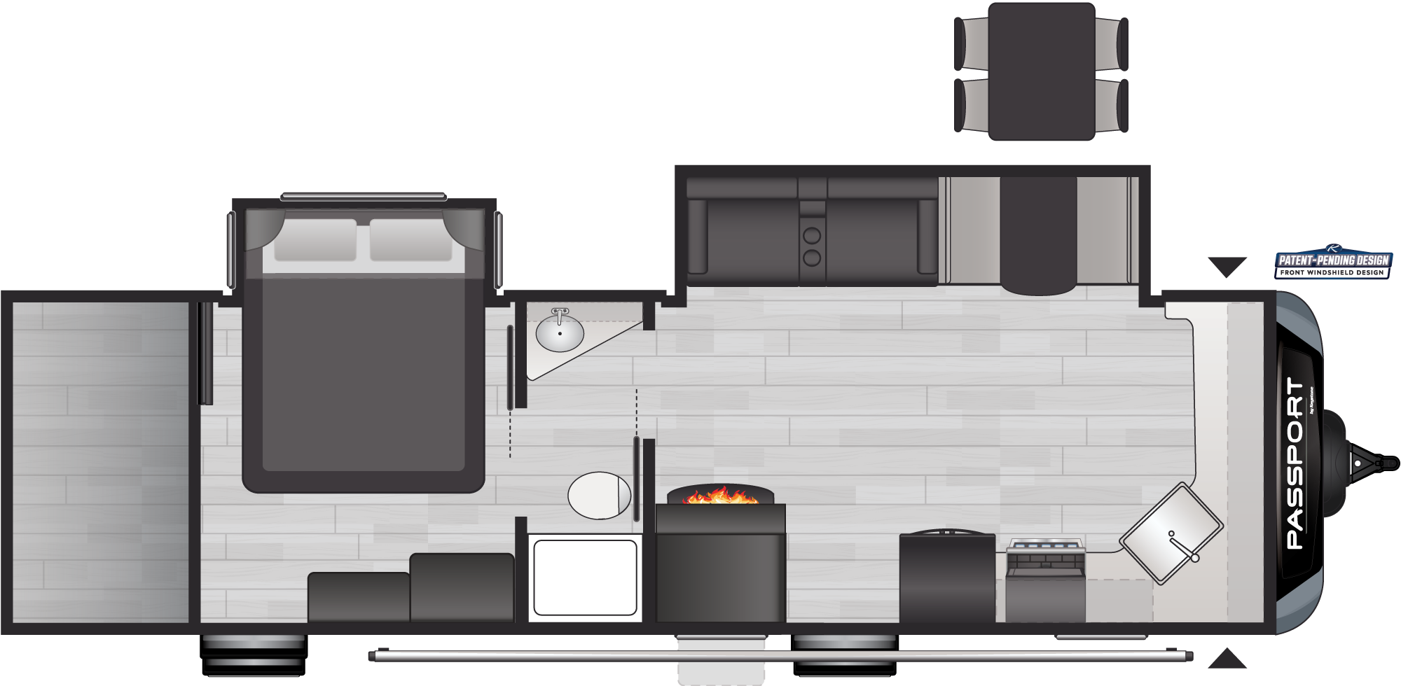 Passport Comfort Travel Trailers - Model 2710KB Floorplan - Keystone RV