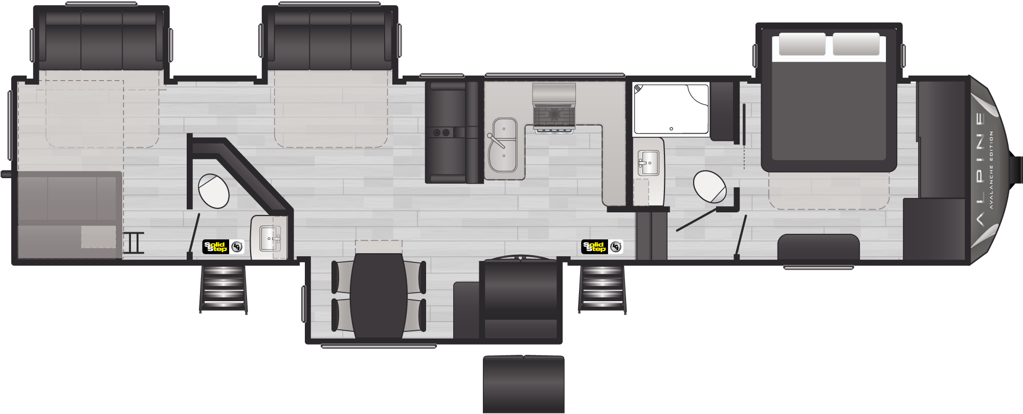 Alpine Avalanche Edition Luxury Fifth Wheels - Model 380LT Floorplan ...