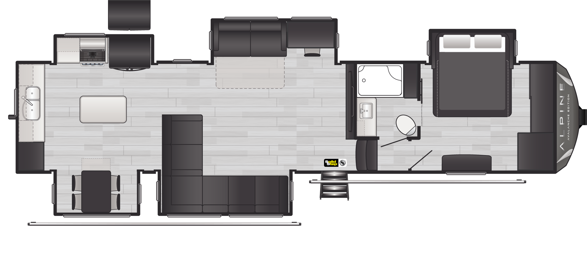 Alpine Avalanche Edition Luxury Fifth Wheels - Model 366LS Floorplan ...